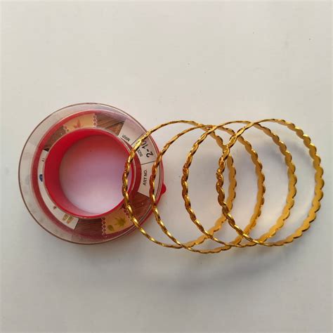 Kanishka Collection Traditional Gold Plated Leaf Design Bangles Set For