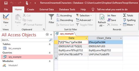 Function To Remove Unwanted Characters From String In MS Access