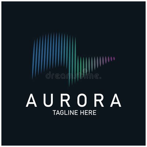 Aurora Logo Light Sky Astronomy Vector Design Stock Illustration