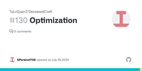 Optimization · Issue 130 · Tqlxquanzdeceasedcraft · Github
