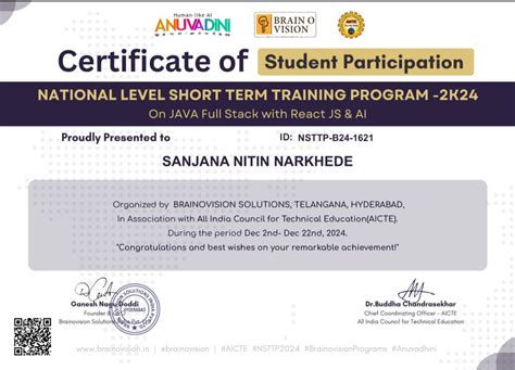 Sanjana Narkhede On Linkedin Javafullstack Reactjs Ai Learning