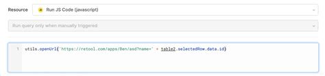 Passing Parameters When Opening Another Retool Page Via Js Query 💬 App Building Retool Forum