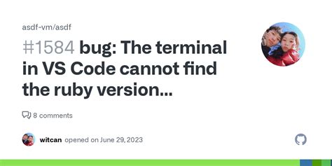 Bug The Terminal In Vs Code Cannot Find The Ruby Version Installed By Asdf · Issue 1584 · Asdf