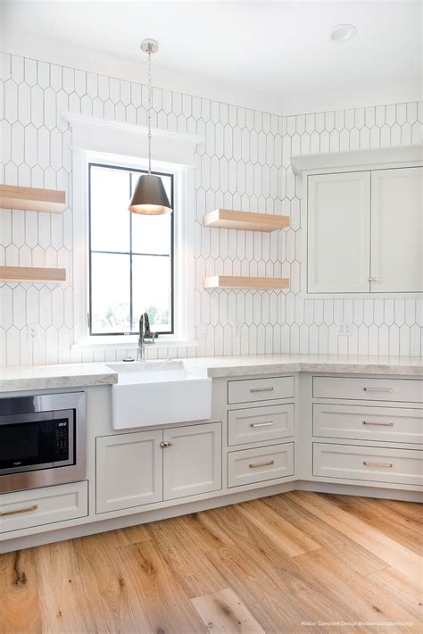 White Picket Tile Backsplash Horizontal At Denise Callaghan Blog