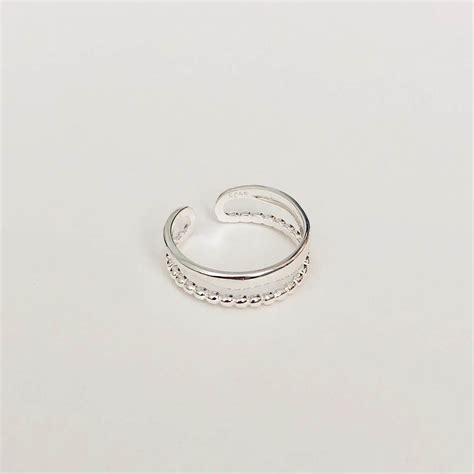 [당일 순은]두 줄 레이어링 은가락지 은반지 두줄반지 Cozy Ring