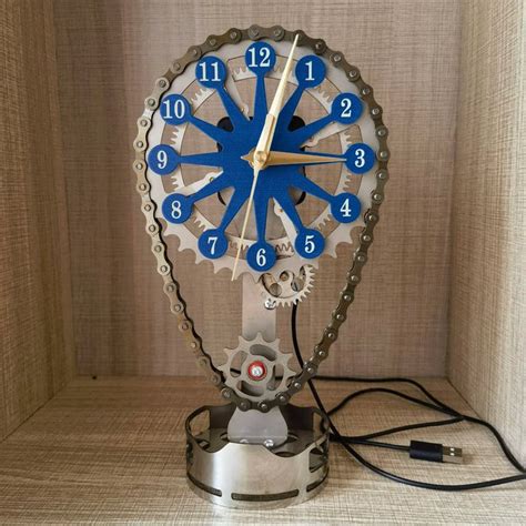 Geared Timing Chain Clock Motorized Rotating Chain Clock — Gear Elevation