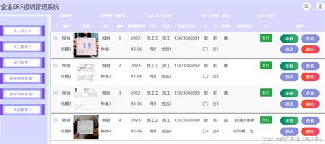 附源码 计算机毕业设计企业erp报销管理系统 Csdn博客