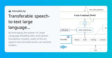 transferable speech to text large language model alignment module ai research paper details