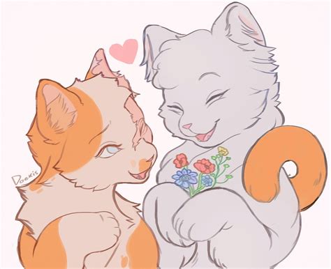 Brightheart And Cloudtail Warrior Cats Drawn By Doekis Danbooru