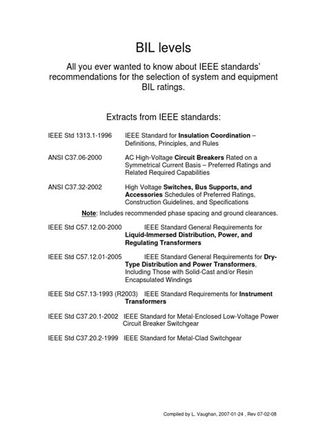 Bil Levels Ieee Stds Pdf Pdf