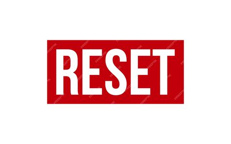 Premium Vector Reset Rubber Stamp Seal Vector