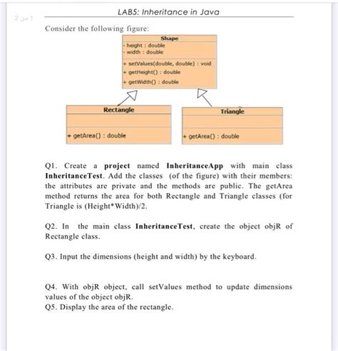 Solved 200 Lab5 Inheritance In Java Consider The Following