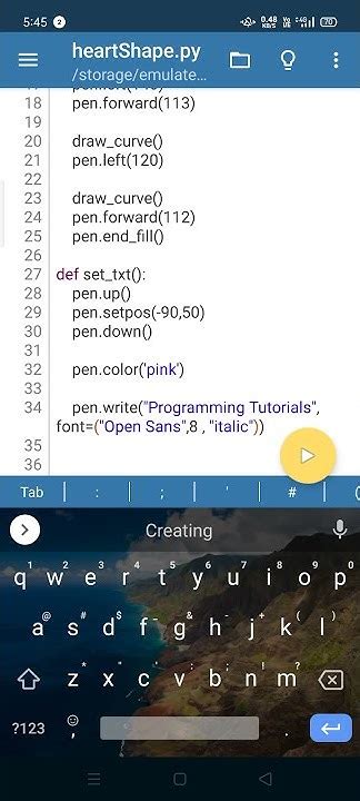 Draw Heart Animation Using Python Python Heart Animation Coding Short Youtube