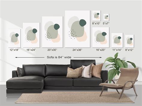 Canvas Size Comparison Chart Canvas Print Size Mockup Canvas Etsy