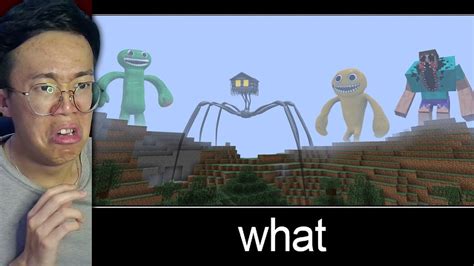 React Minecraft Meme Wait What Yang Sangat Menakutkan Part 8 Youtube