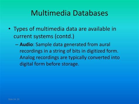 Adbms 44 Temporal And Multimedia Databases Pptx Databases Computer Software And Applications
