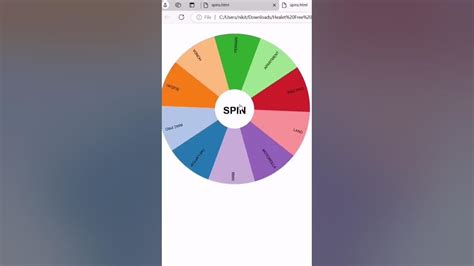 How To Create A Spin Wheel By Using Html And Css Youtubeshorts Viralvideo Html Cssshorts