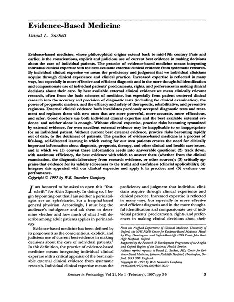 Evidence Based Medicine Principles And Application