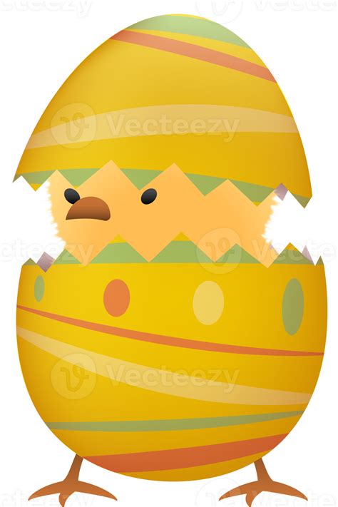 Chick In Broken Easter Egg With Line 21819994 Png
