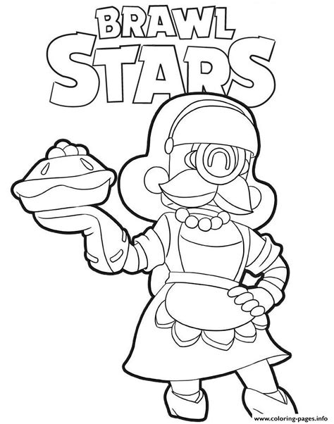 Bakesale Barley Brawl Stars Coloring Page Printable