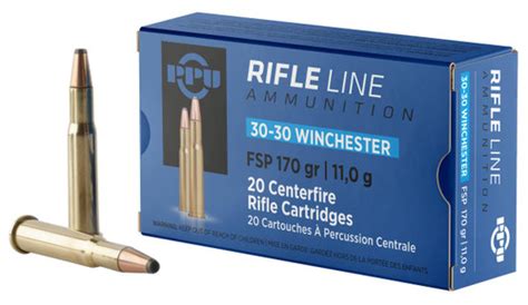 Ppu Standard Rifle 30 30 Win 170 Grain Sp 2200 Fps 20 Rounds