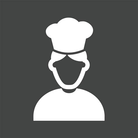 Chef Male Glyph Inverted Icon 14380965 Vector Art At Vecteezy