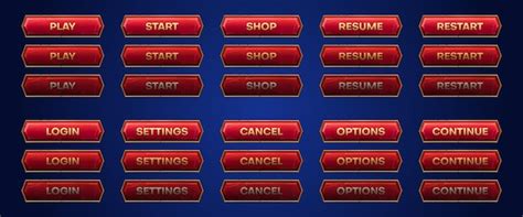 Free Vector Game Buttons Animation Set