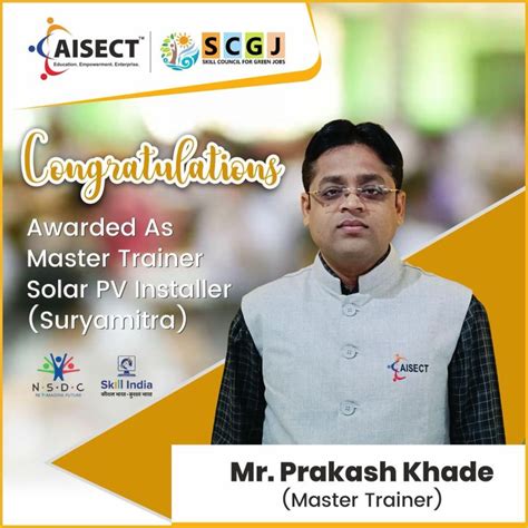 Abhishek Gupta On Linkedin Mastertrainer Greenjobs Suryamitra Solarpvinstaller