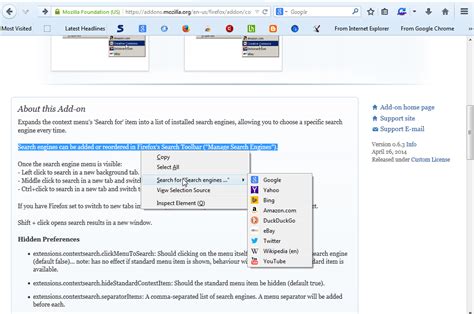 How To Add New Search Engine Options To Context Menu In Firefox Tip