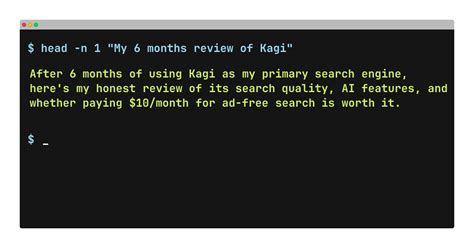 My 6 Months Review Of Kagi Cyprien Guillemot