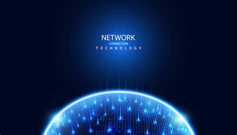 Premium Vector Abstract Global Dot Network Circle Digital Connection