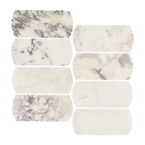 Rounded Rectangle Calacatta Viola Mosaic Tile Calibre Concepts