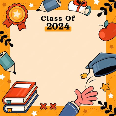 Free Vector Hand Drawn Class Of 2024 Frame Template Free Vector Hand Drawn Class Of 2024 Frame Template