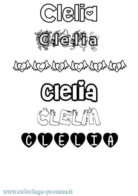 Coloriage Du Pr Nom Clelia Imprimer Ou T L Charger Facilement