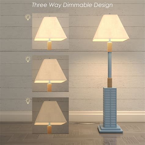 Floor Shutter 63 Polyresin Coastal Floor Lamp Blue Pier 1