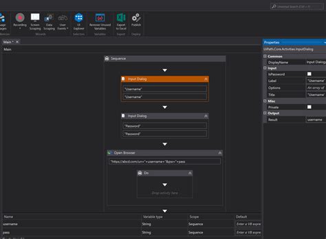 Addding Variables To Url Navigate To Element Uipath Stack Overflow