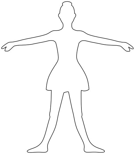 Shape Of Ballerina Free Printable Papercraft Templates