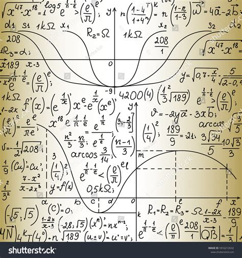 Science Vector Seamless Pattern Handwritten Algebra Stock Vector Royalty Free 1816212632
