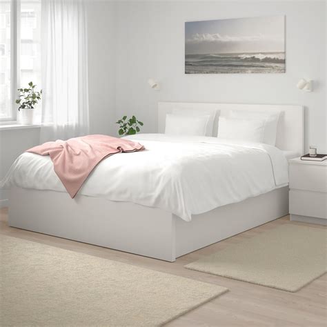 Malm White Ottoman Bed Standard Double Ikea