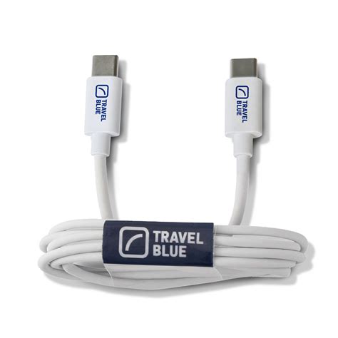 USB C To USB C Power Cable Travel Blue Travel Accessories