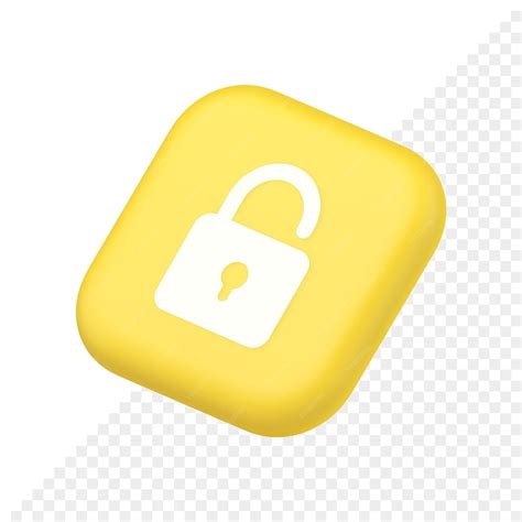 Premium Psd Open Lock Button Cyberspace Password Security Protection