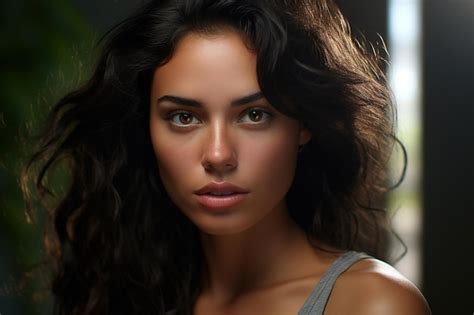 Premium Ai Image Portrait Of Spanish Beautiful Girl