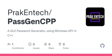 GitHub PrakEntech PassGenCPP A GUI Password Generator Using Windows API In C