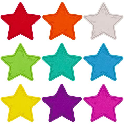 Seajan 108 Pcs Star Cutouts For Classroom Bulletin Board Chalkboard