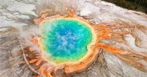Grand Prismatic Spring In Yellowstone National Park Wyoming Image