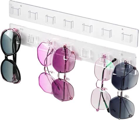 Sunglasses Wall Rack Acrylic Sunglass Display Rail Holder Durable Sunglasses Wall Holder Easy