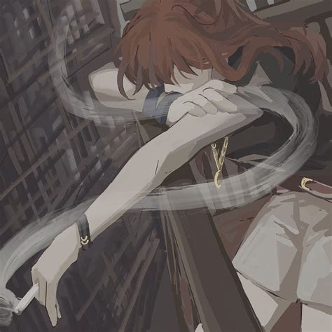 Safebooru 1girl Balcony Bracelet Breasts Brown Shirt Building