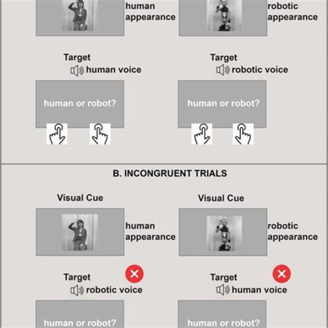 There Are Two Types Of Trials In Experiment 1 A Congruent Trials In