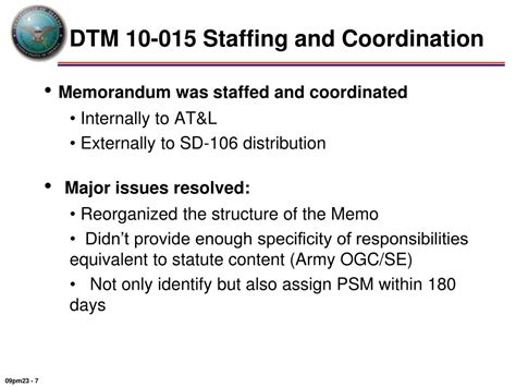 Ppt Directive Type Memorandum Dtm 10 015 Requirements For Life Cycle Management And Product