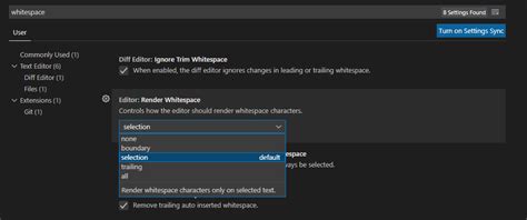Add Submenu To `view` `render Whitespace` With All Values · Issue 136779 · Microsoftvscode